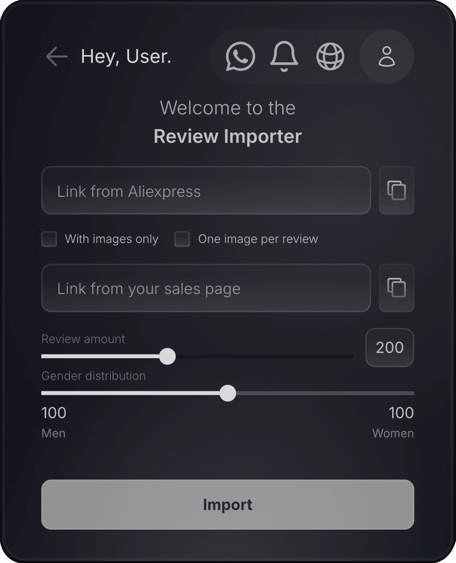 Importador de Reviews para Ecommerce e Dropshipping - BK Reviews